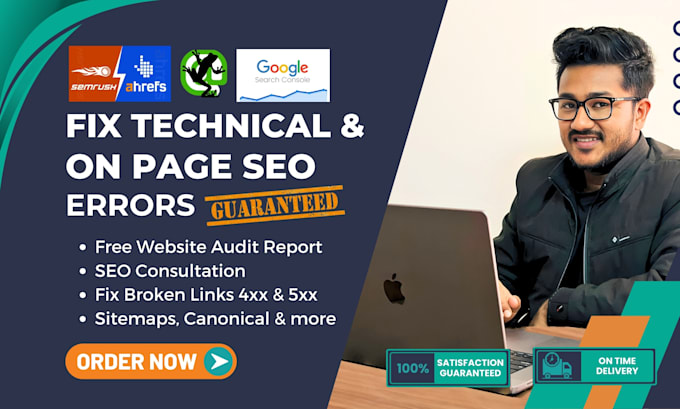 Fix broken links, canonical, sitemap, semrush, ahref, search console ...