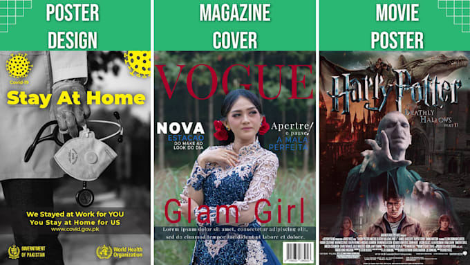 Design professional minimal posters magazine cover and movie posters by ...