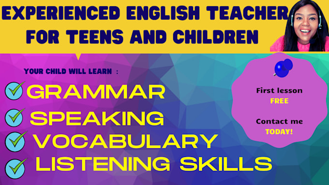 Teach your teenager english grammar and conversation by Teacherlebo ...