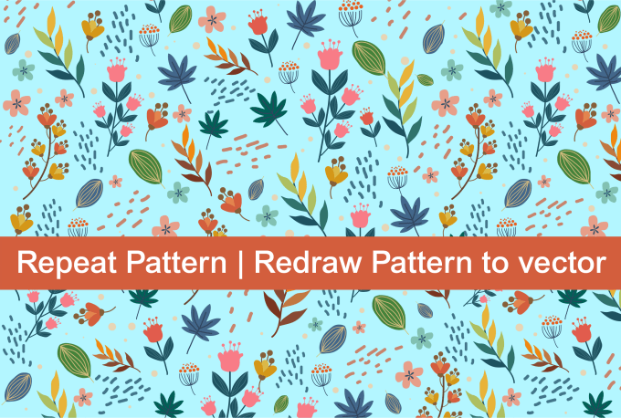 Design repeated pattern, redraw vector pattern by Vector_point20 | Fiverr