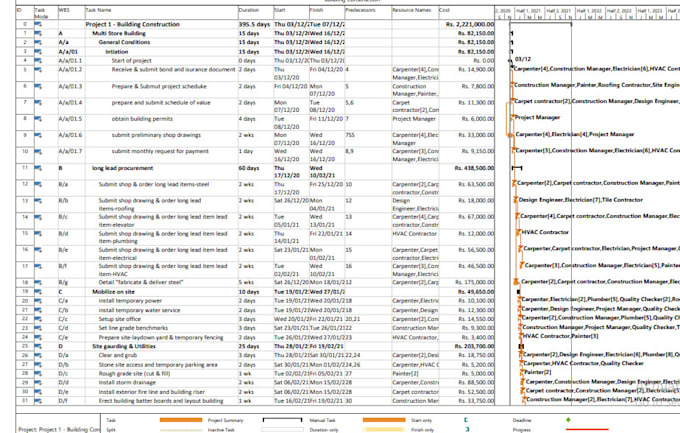 Prepare a gantt chart and project plan on ms project by Tweer98 | Fiverr