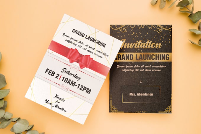 Create professional invitation card design by Alfianhamdani17 | Fiverr