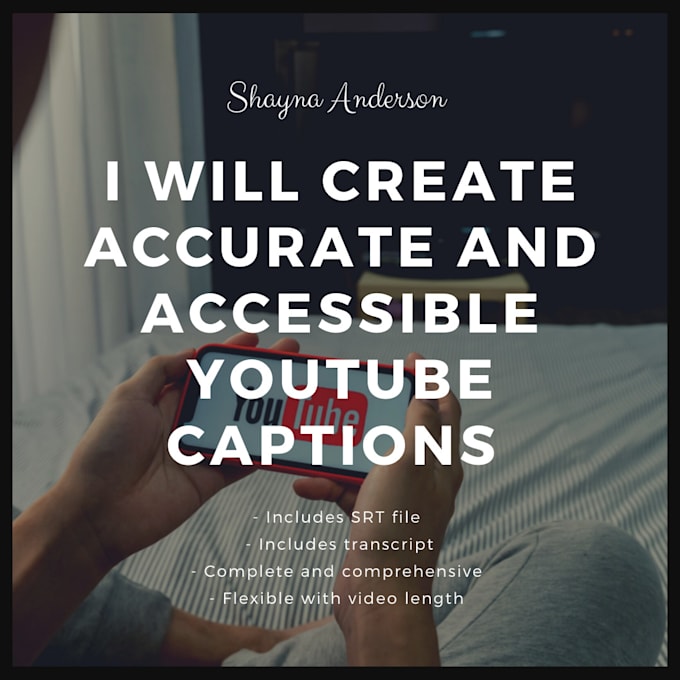 Create accurate captions for your youtube video by Shayna_a | Fiverr