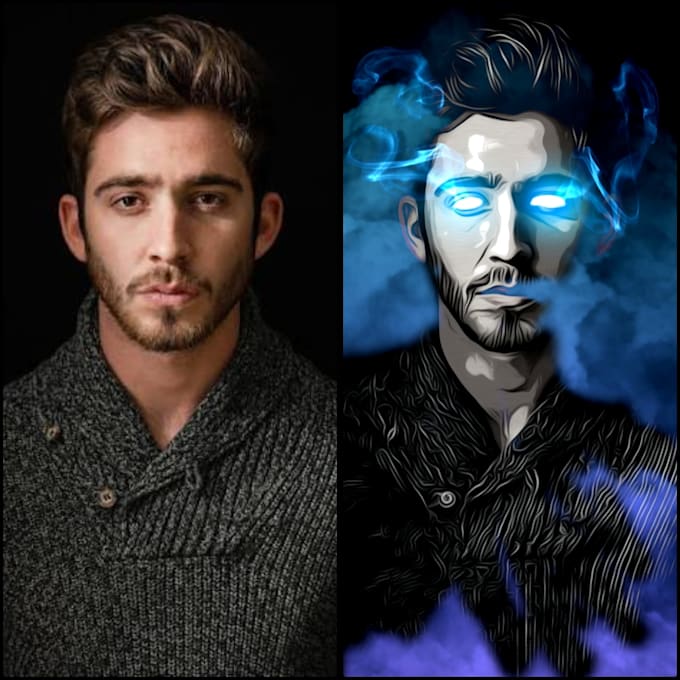 Edit glowing eye andsmoke effects on photo by Mark606 | Fiverr