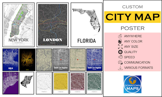 Design an awesome map of any city in the world by Sergioperez94 | Fiverr