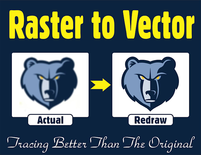 Convert raster to vector logo tracing by Summer_abbas | Fiverr