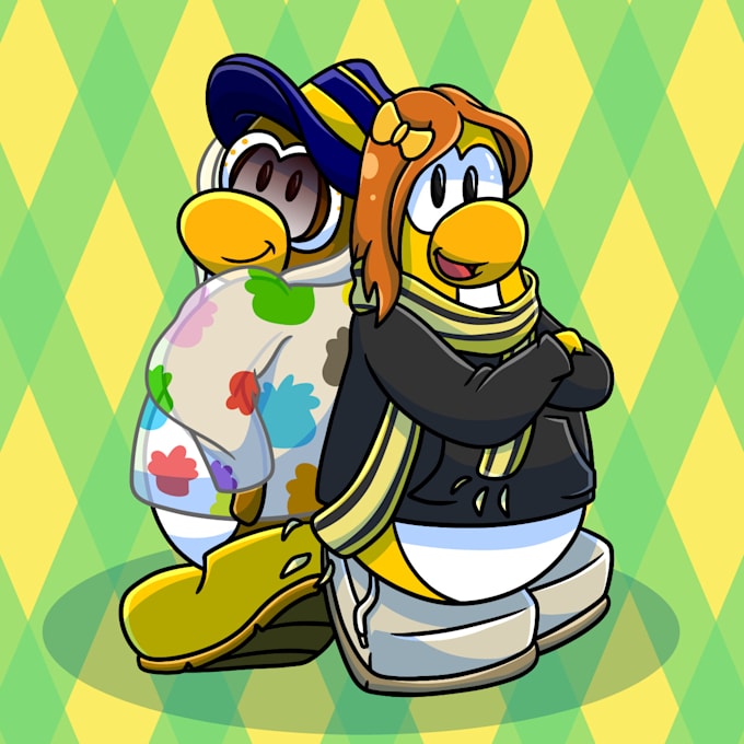 Draw your club penguin avatar by Westernbar | Fiverr