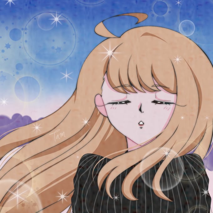 Draw in cute 90s anime style by Tamhyuue | Fiverr