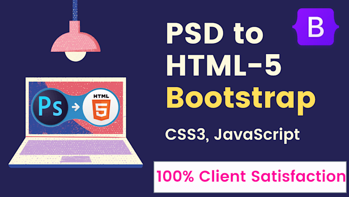 Design and develop psd to html css bootstrap responsive website by ...
