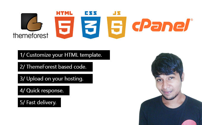 Customize and install any themeforest html template by Adorbiswas | Fiverr