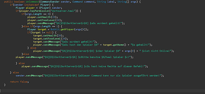 Programming a minecraft spigot plugin by Darkm0dzz | Fiverr