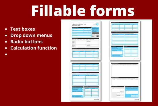 Create interactive fillable pdf form or fillable pdf by Sajjadahmed468 ...
