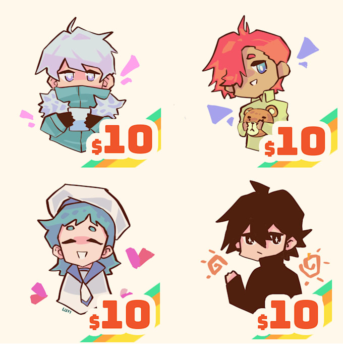 Draw chibi character icon by Wyrenmelon28 | Fiverr