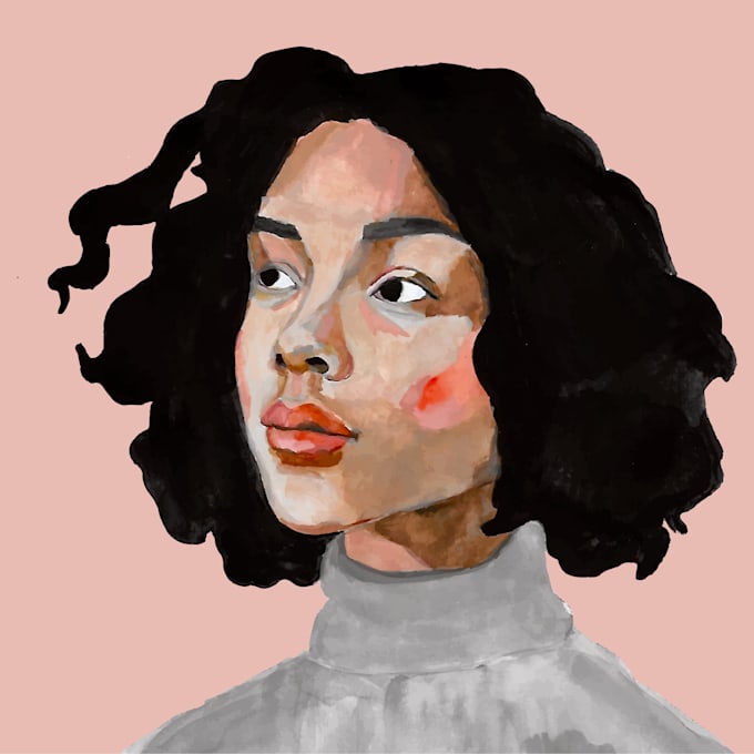 Paint a realistic portrait with gouache by Graceschumaker | Fiverr