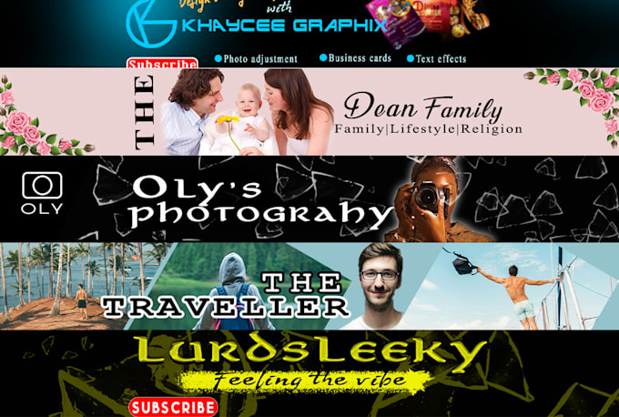 Design a unique youtube channel art with standard logo by Oreodesigners ...