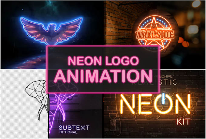 Make 3d custom neon light intro text or logo animation by Seharstudios ...