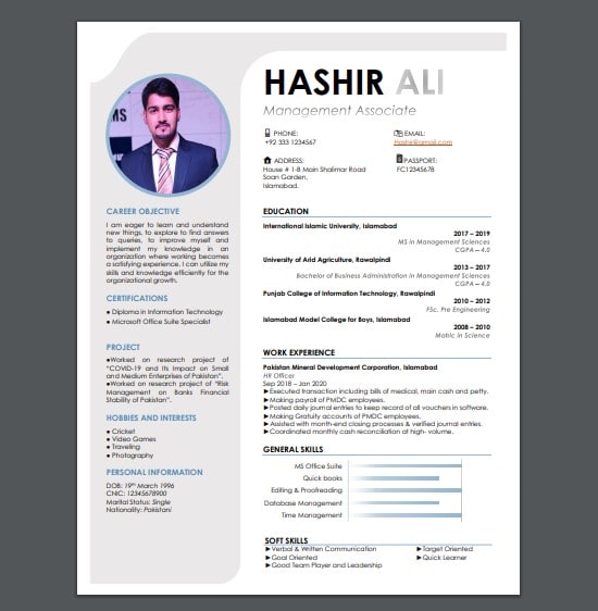 Design professional eye catching resume for you by Iamhashirrr | Fiverr