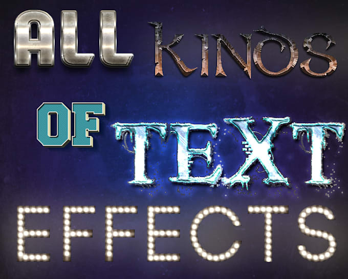 Create an eye catching text effect for any of your needs by Rodwill ...