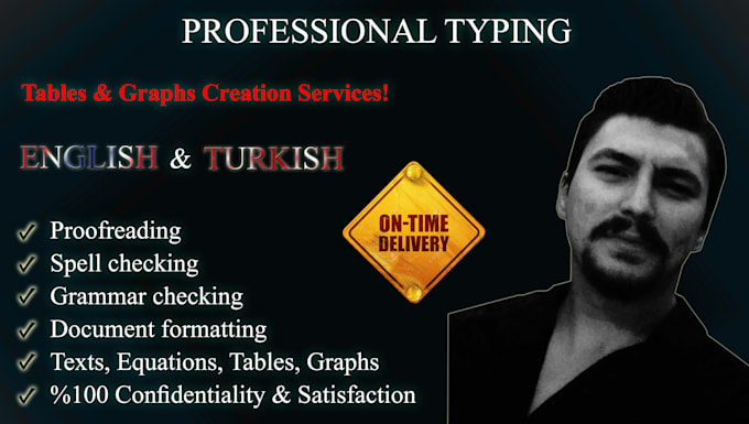 Type texts, equations and create tables, graphs in word excel by ...