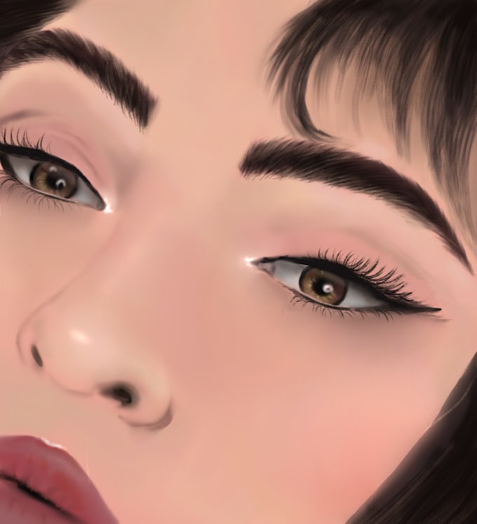 Draw your face with fantasy elements by Mashi_draws | Fiverr