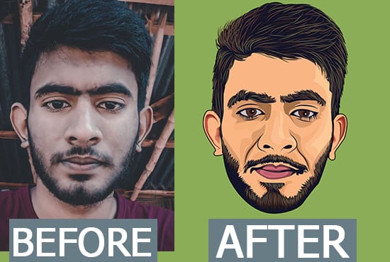 Make vector portrait from your photo by Shoiebislam | Fiverr