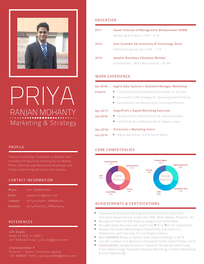 Build a stellar resume for you by Priyaranjanmoha | Fiverr