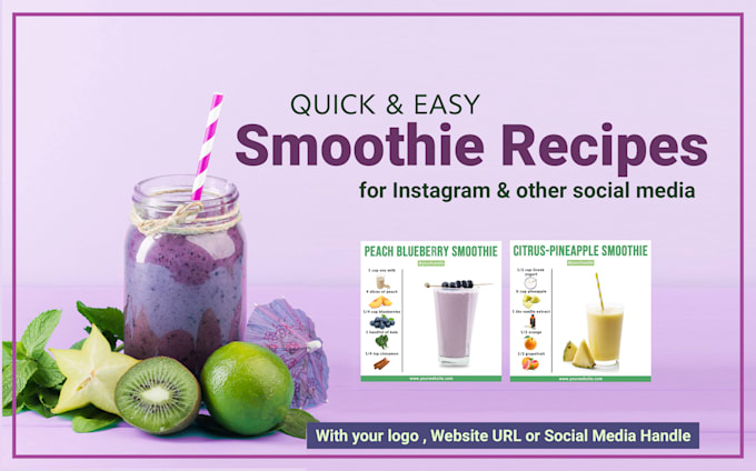Provide healthy smoothie recipes infographic for instagram by ...