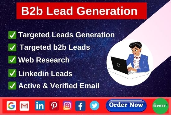 Do targeted b2b lead generation for your business by Motmainna_mahi | Fiverr