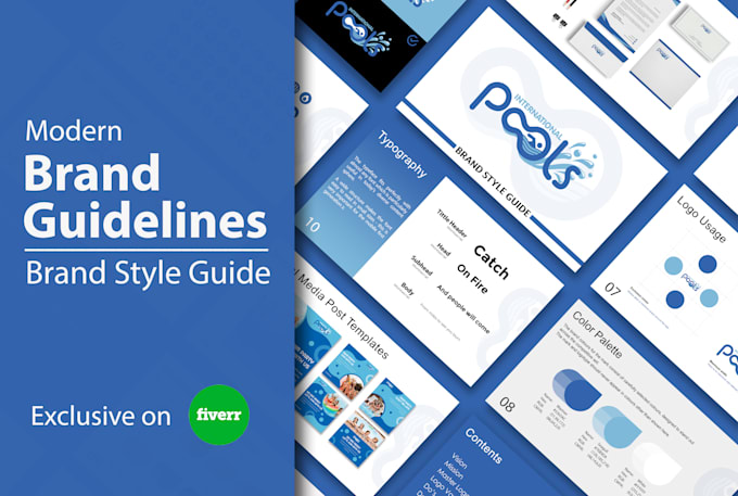 Create modern brand style guide, brand guidelines, brand book by ...