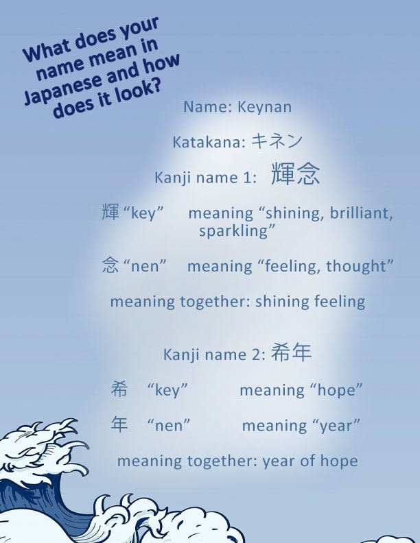 Give you your own japanese name in kanji and katakana by Keynannk | Fiverr