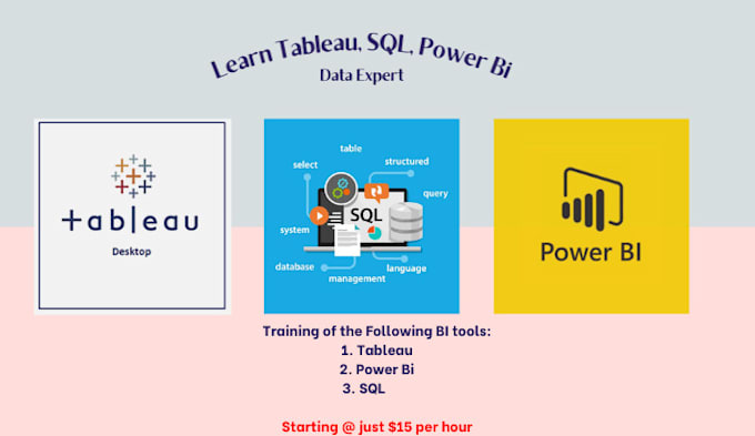 Write and teach sql query, mysql, tableau, power bi by Adil297 | Fiverr