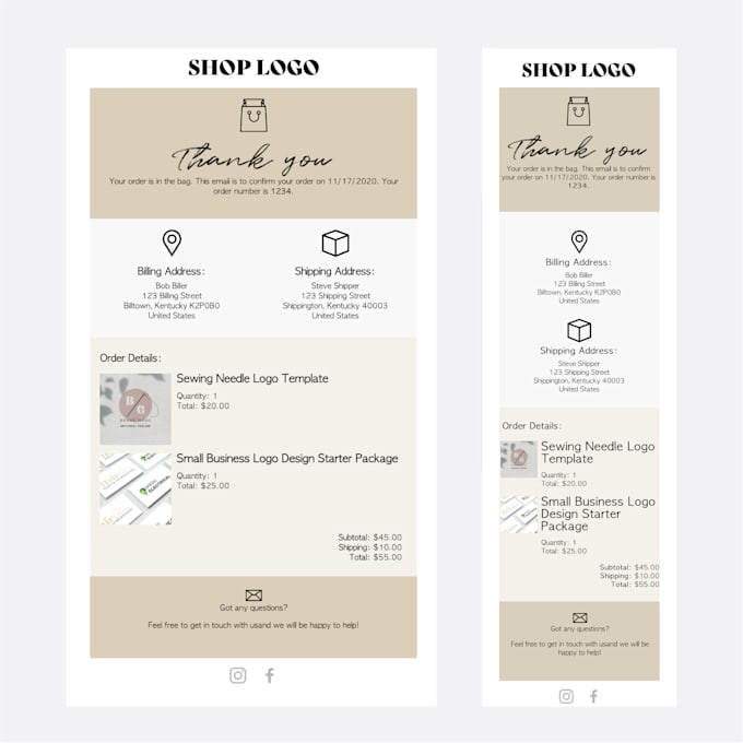 Create custom shopify order notification email template design by ...