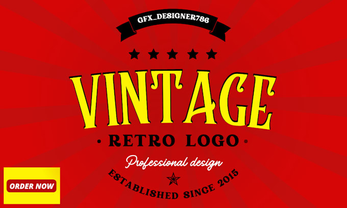 Design an awesome retro vintage logo and badges by Gfx_designer786 | Fiverr