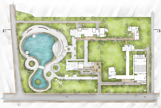Render architectural master plan,site plan,elevation section by ...