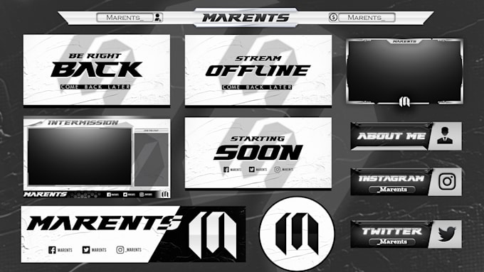 Design professional streamer pack by Marentsdesign | Fiverr