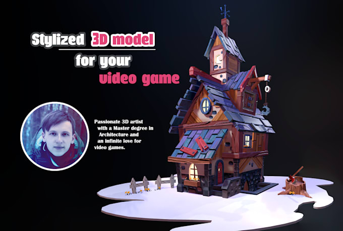 Create a stylized building 3d model for your video game by Antontrush ...