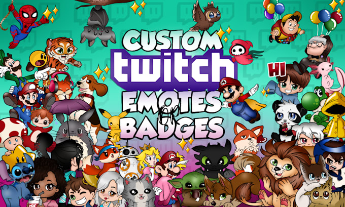 Create your beautiful emotes and badges for twitch by Dulmart | Fiverr