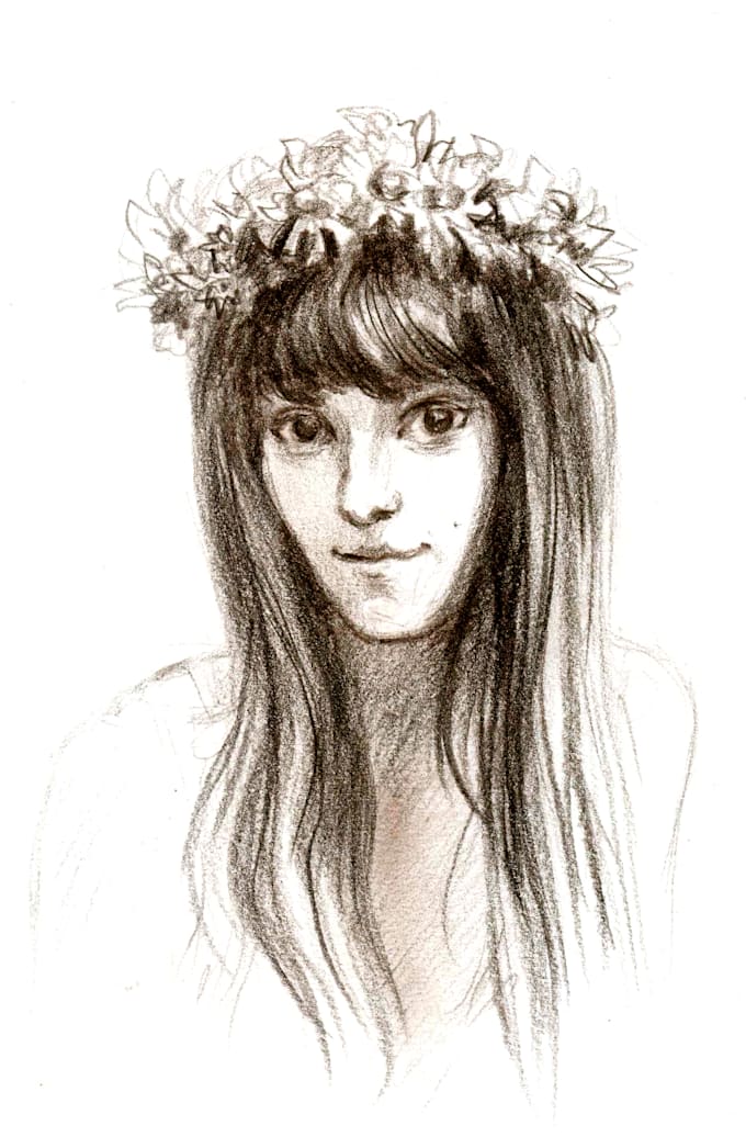 Draw unique realistic sketch portrait by Telion_gall | Fiverr