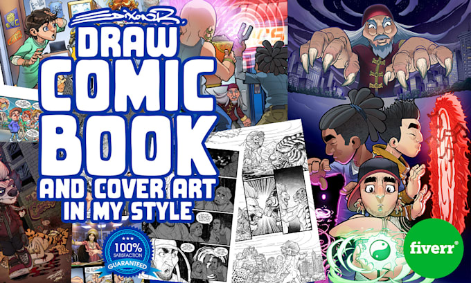 Draw a comic book page and cover art for you by Edixonart | Fiverr