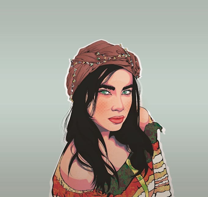 Draw high realistic vector portrait from photo by Manyop | Fiverr