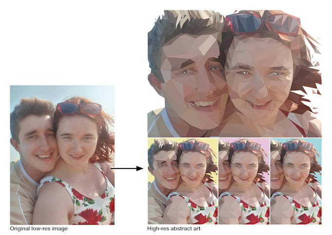 Turn your low res portraits into abstract art by Connor_lawrie | Fiverr