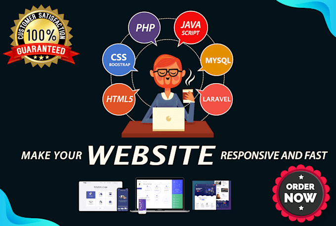 Develop responsive and attractive website, backend, frontend ...