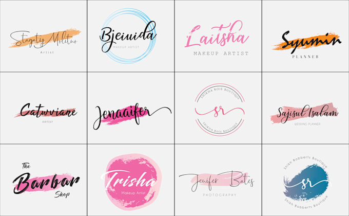 Design premium watercolor, feminine, signature, cursive logo by Rakib ...