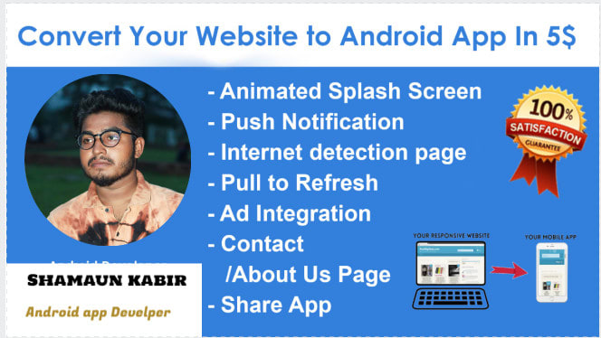 Convert website to android app by Shamaun_kabir | Fiverr Convert website to android app by Shamaun_kabir | Fiverr
