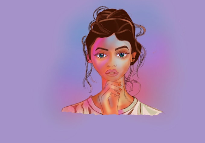Create cute stylized digital portrait art for you by Vectorartboard ...