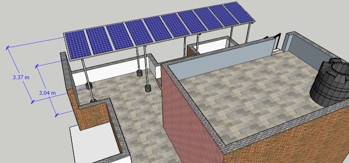 Design a solar pv system using sketchup, autocad, pvsyst by Viren_1212 ...