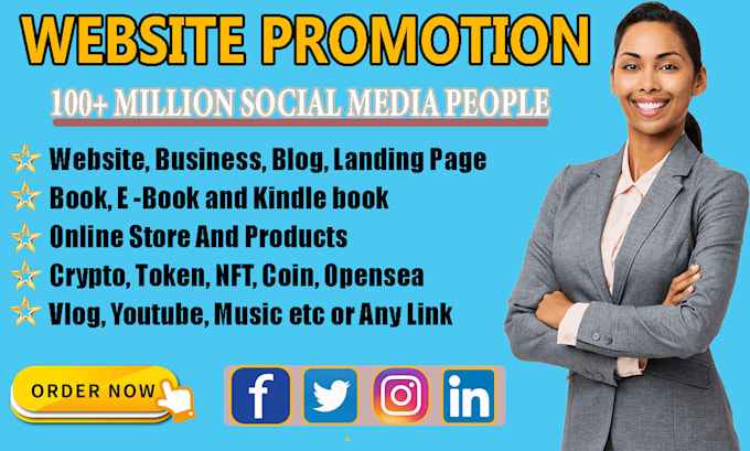 Promote your website business amazon product book blog or any link ...