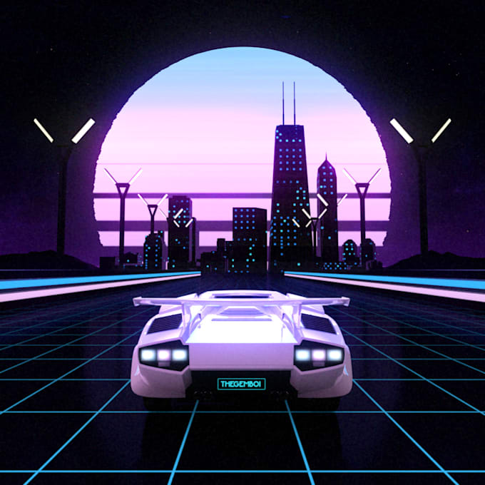 Do a retro style gif animation by Jonathanpenf | Fiverr