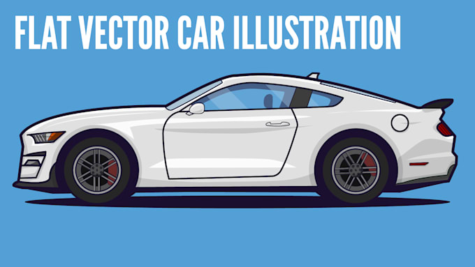Draw flat vector car illustrations of any car by Rohansharma218 | Fiverr