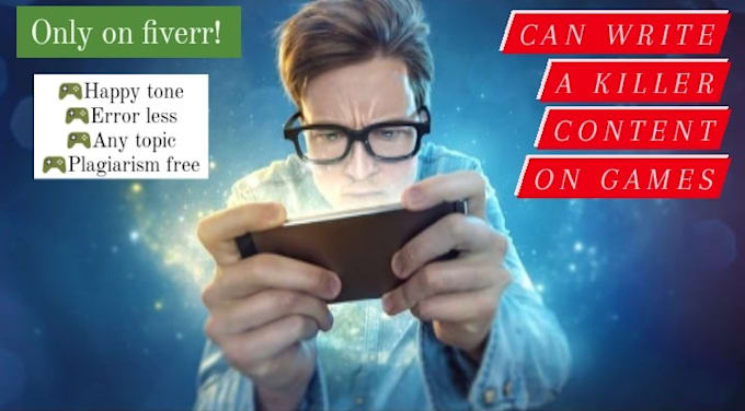 Write on games for your blog by Brira_junaid | Fiverr